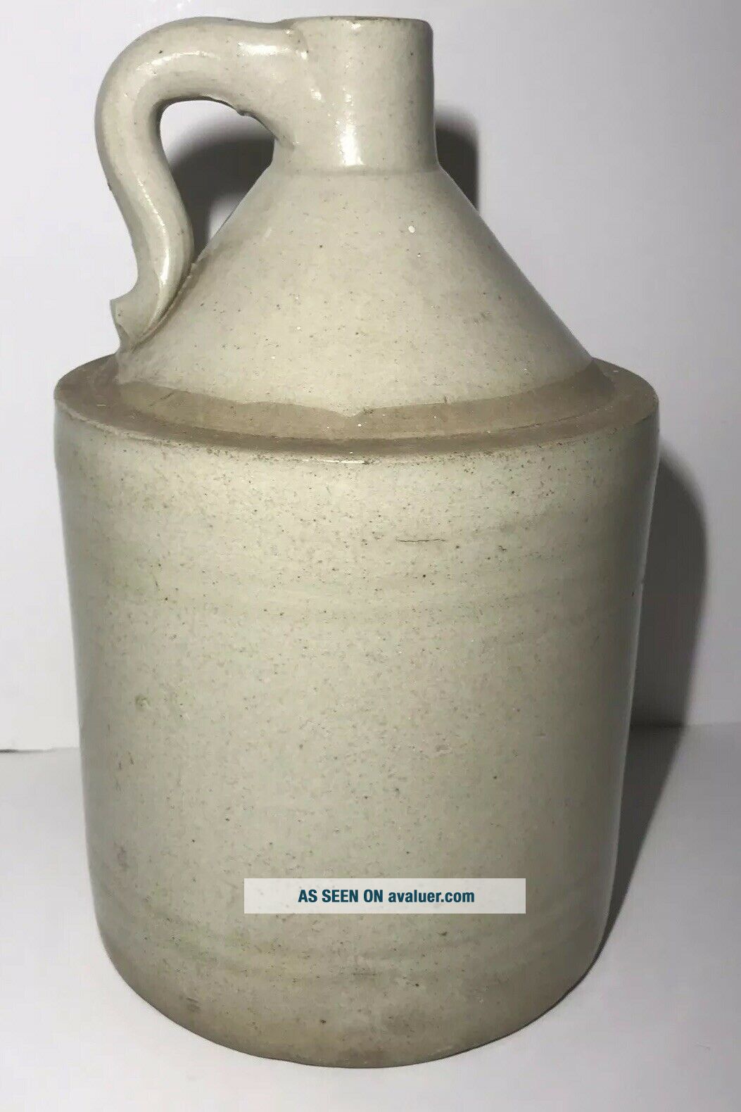 Vintage Stoneware Moonshine Whiskey Jug Gallon Size White Crock Jug ...