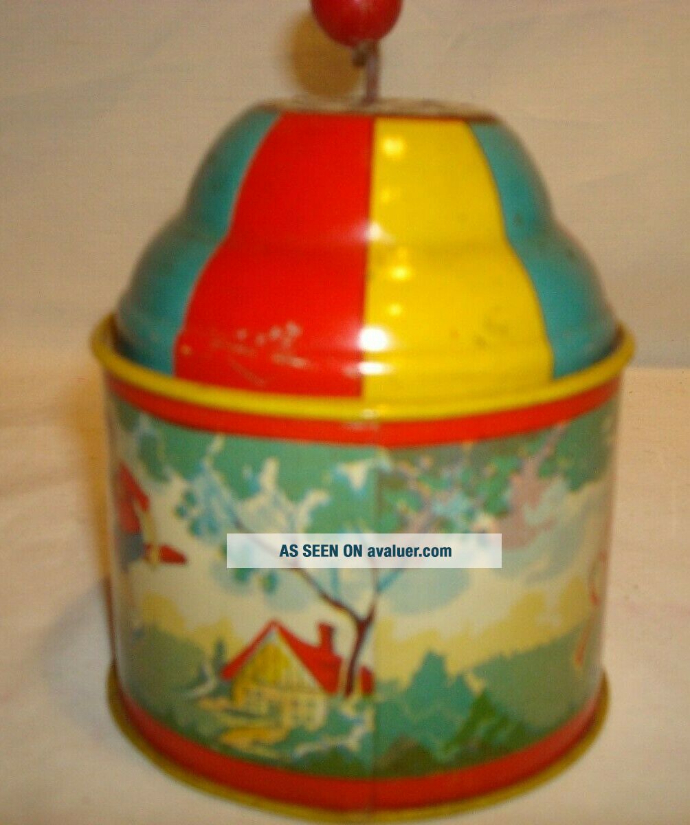 VINTAGE TIN TOY LITHO WIND UP MUSIC BOX - OHIO ART | #608382