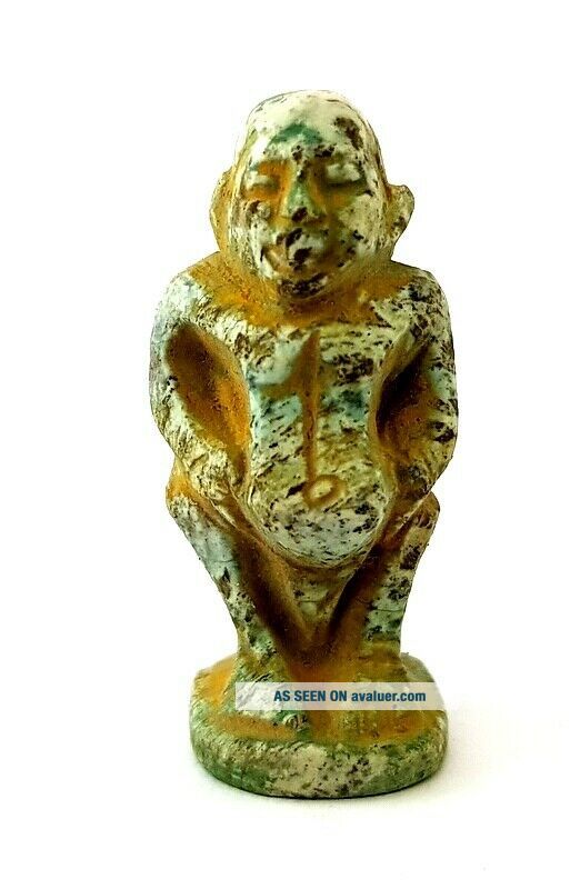 Unique Egyptian Priest Ancient Stone Antique Faience Amulet Very Rare ...
