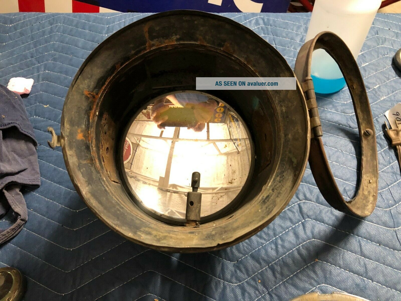 RARE Antique EARLY Brass Era MCLAUGHLIN MOTOR CAR Carbide SEARCHLIGHT ...