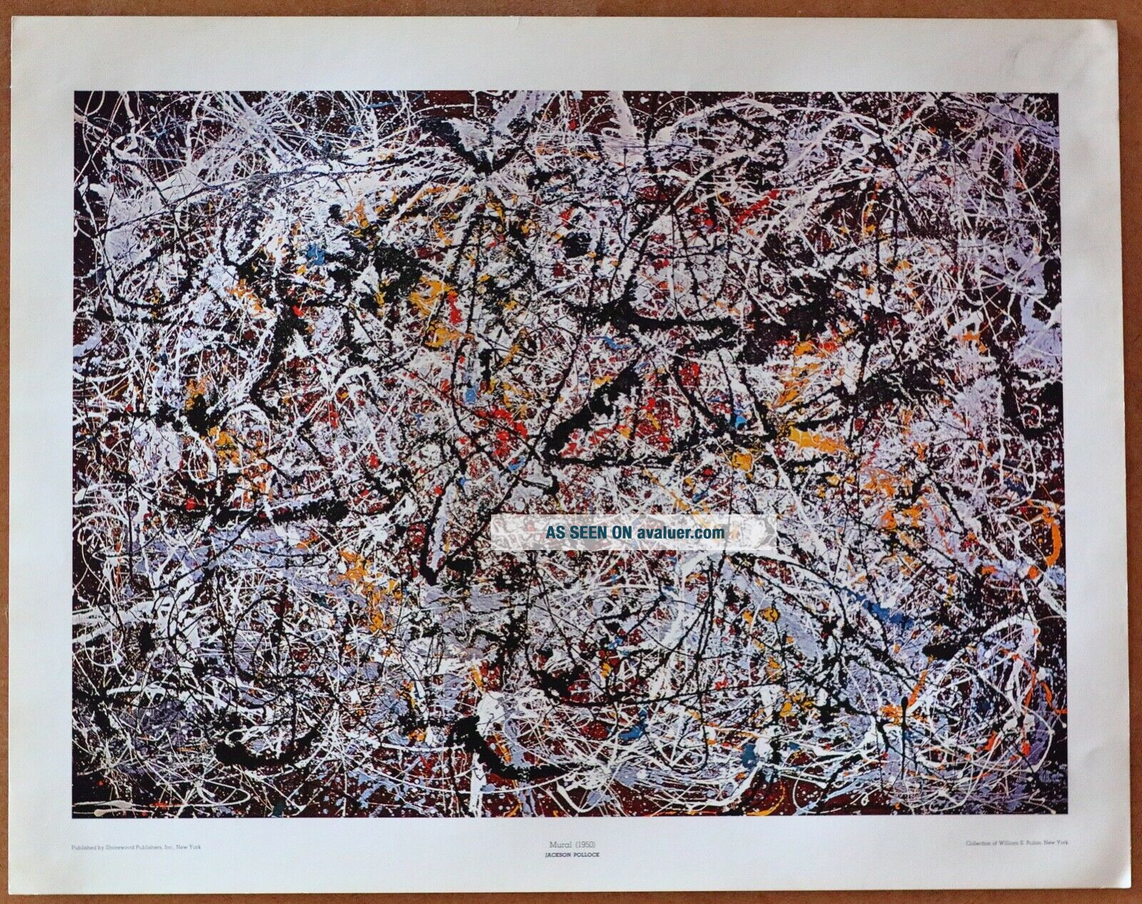 Jackson Pollack Mural Vintage 1960 1st Print Ltd Edition Lithograph ...