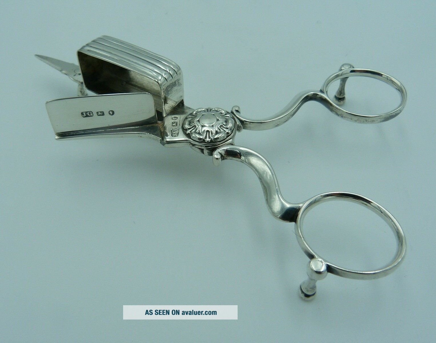 Early Victorian Silver Scissor - Action Candle Snuffers Wick Trimmer ...