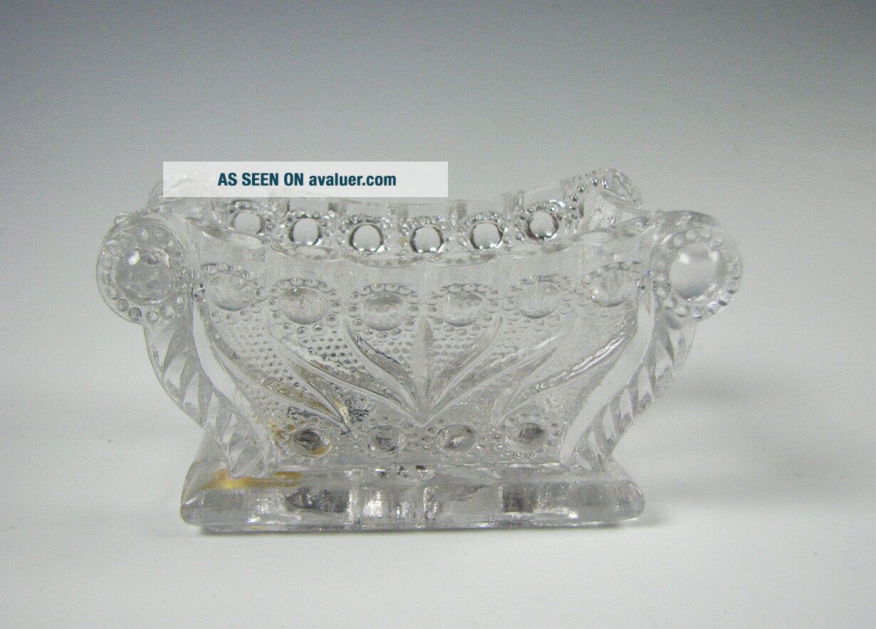 Antique Lacy Flint Glass Clear Pittsburgh Peacock Eye Salt VRare X ...