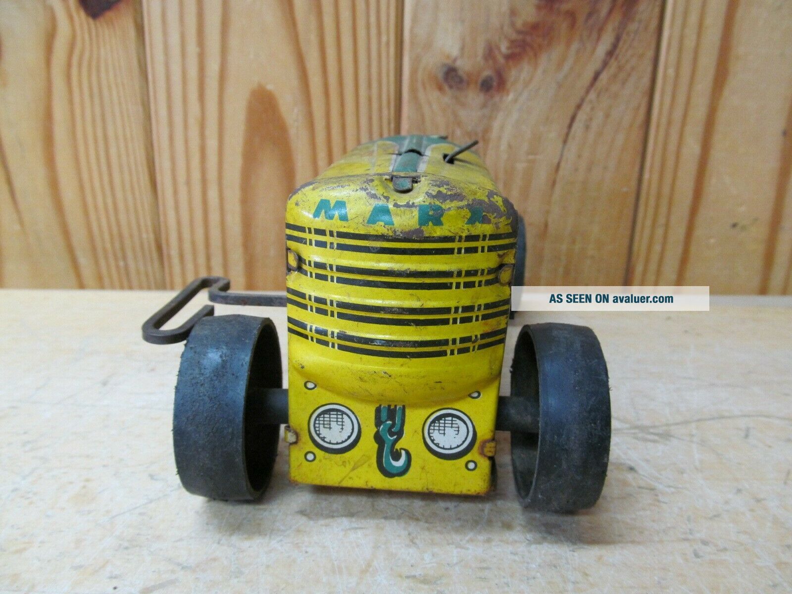 Vintage Marx 5 Tin Litho Wind Up Tractor Toy | #679995