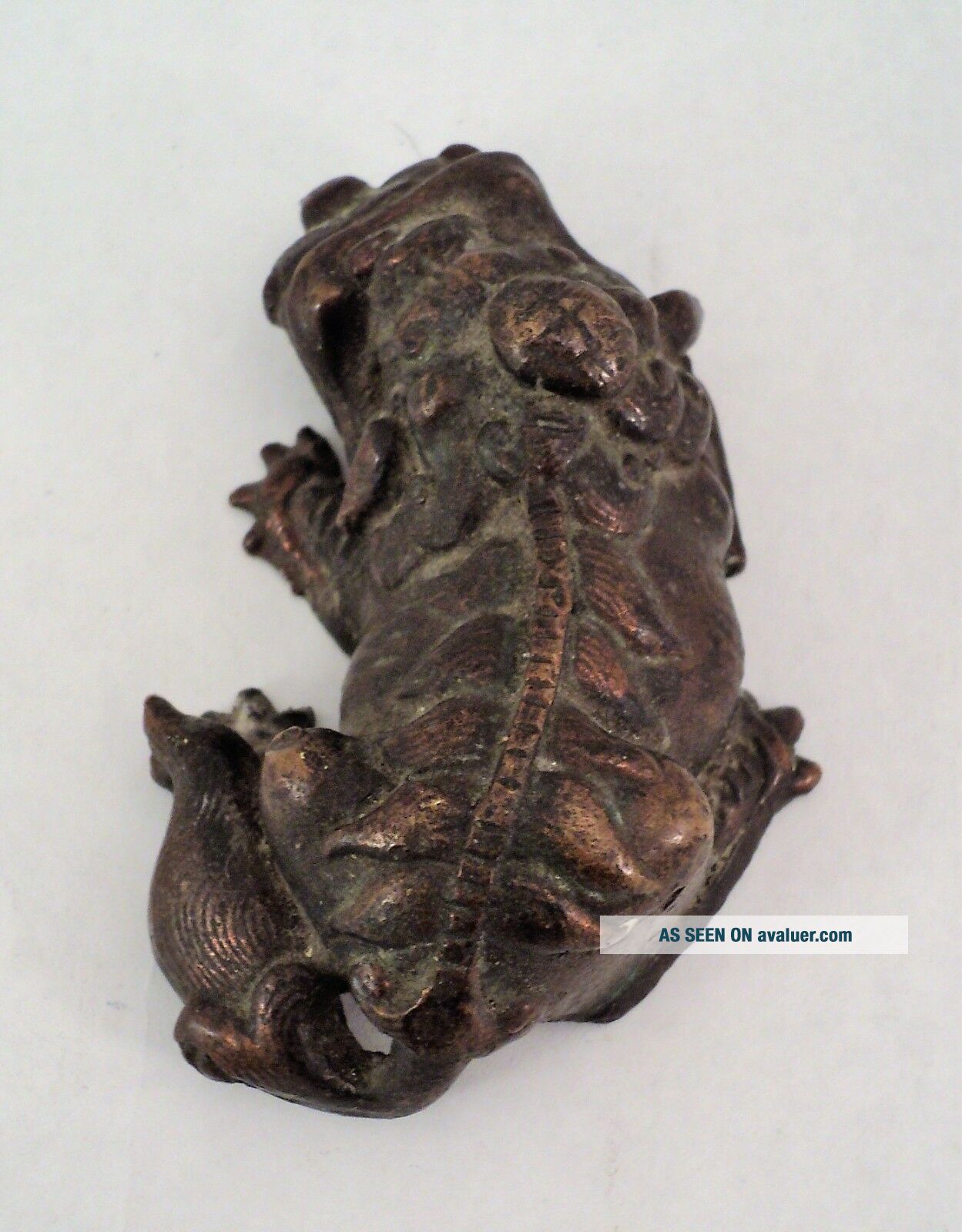 Vtg Antique Japanese Bronze Paperweight Foo Dog Shishi Signed Detailed ...