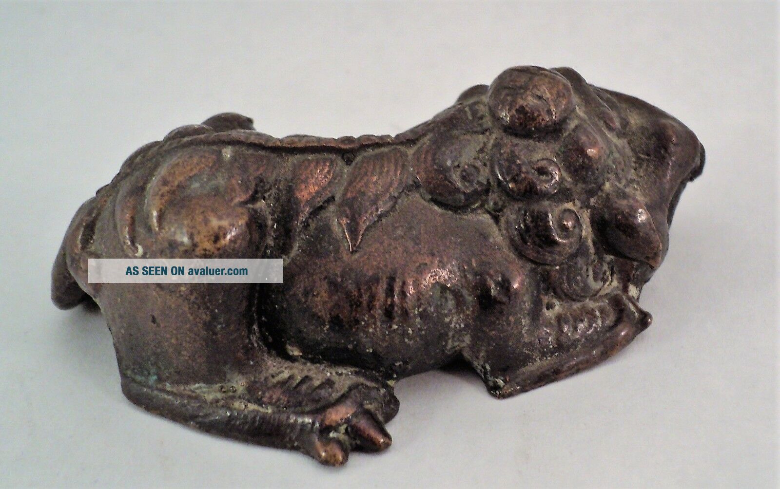 Vtg Antique Japanese Bronze Paperweight Foo Dog Shishi Signed Detailed ...