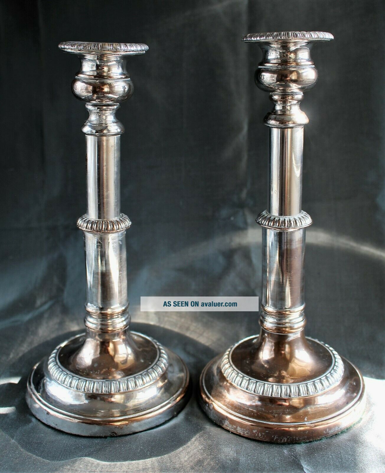 Old Sheffield Cold Fusion Silver Plate Telescoping Candlesticks C. 1795 ...