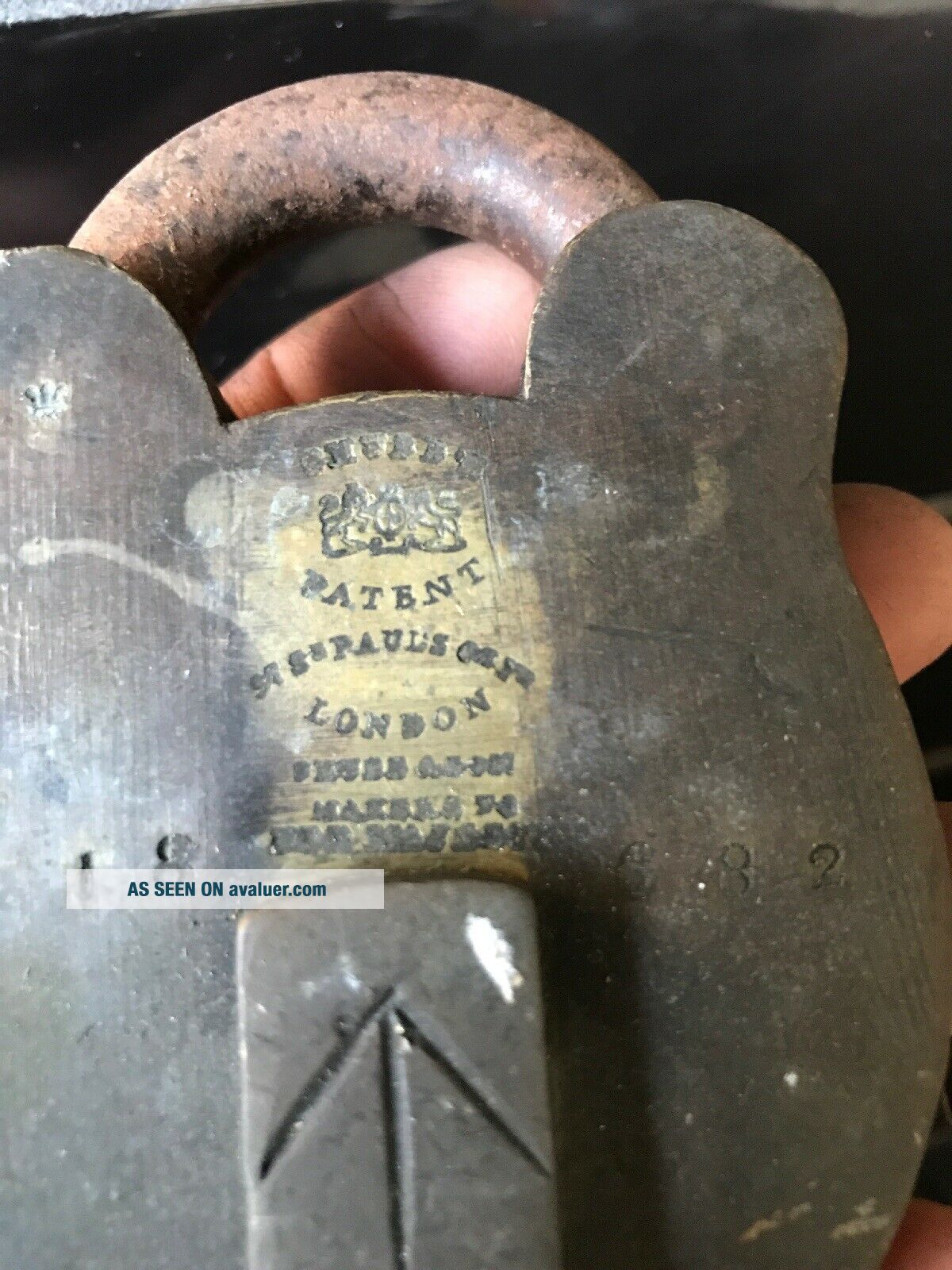 CHUBB Military Army Broad Arrow Antique Vintage Brass Large Padlock ...