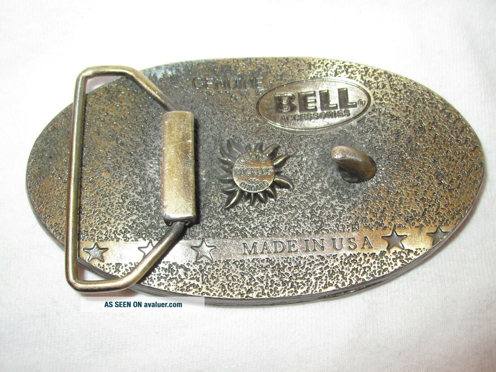 Vintage Bell Helmets Belt Buckle Brass Lewis Buckles | #711297