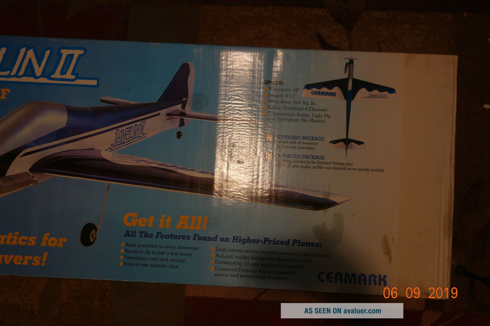CERMAK Vintage JAVELIN 2 RC MODEL AIRPLANE KIT For PATTERN | #712742