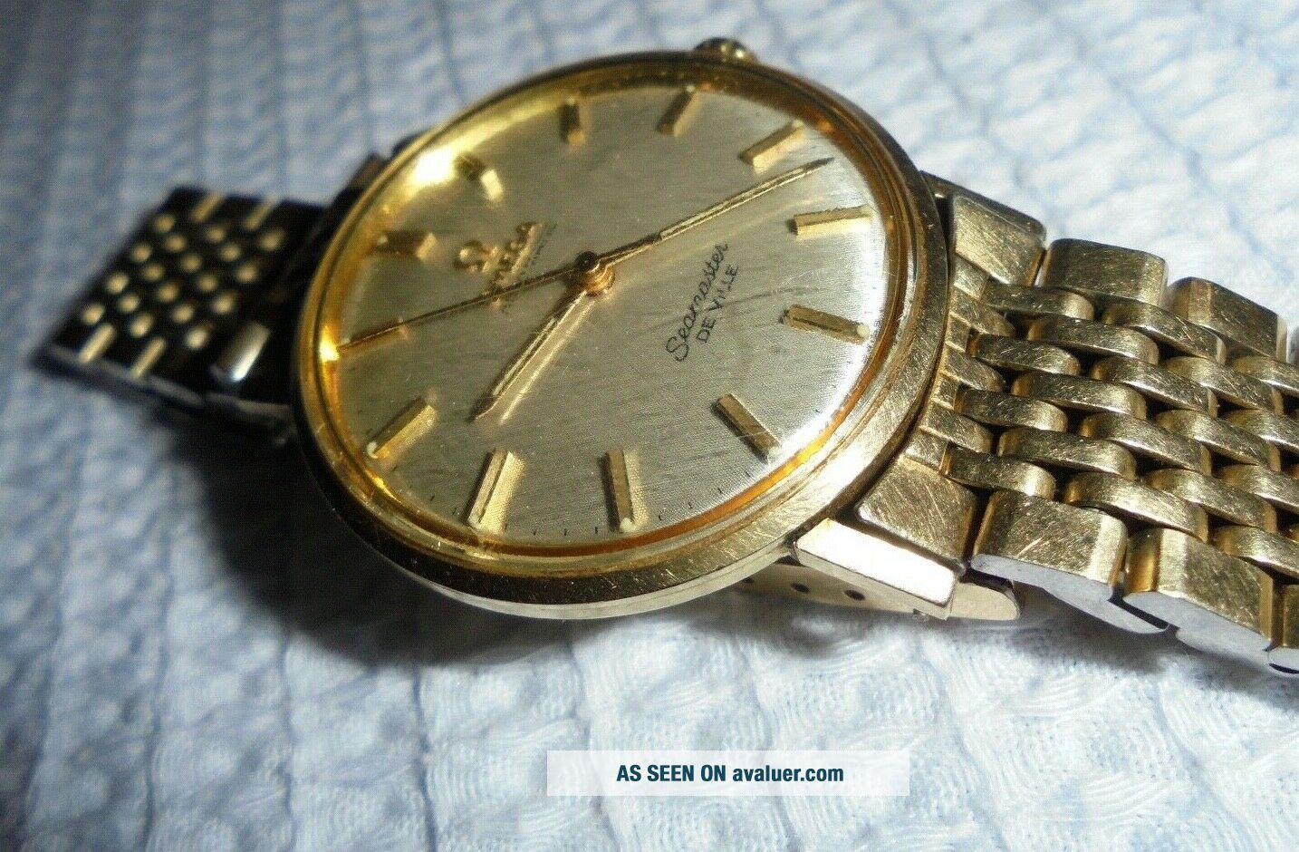 Vintage OMEGA 14K Gold Filled AUTOMATIC SEAMASTER DEVILLE W/ Gold Band ...