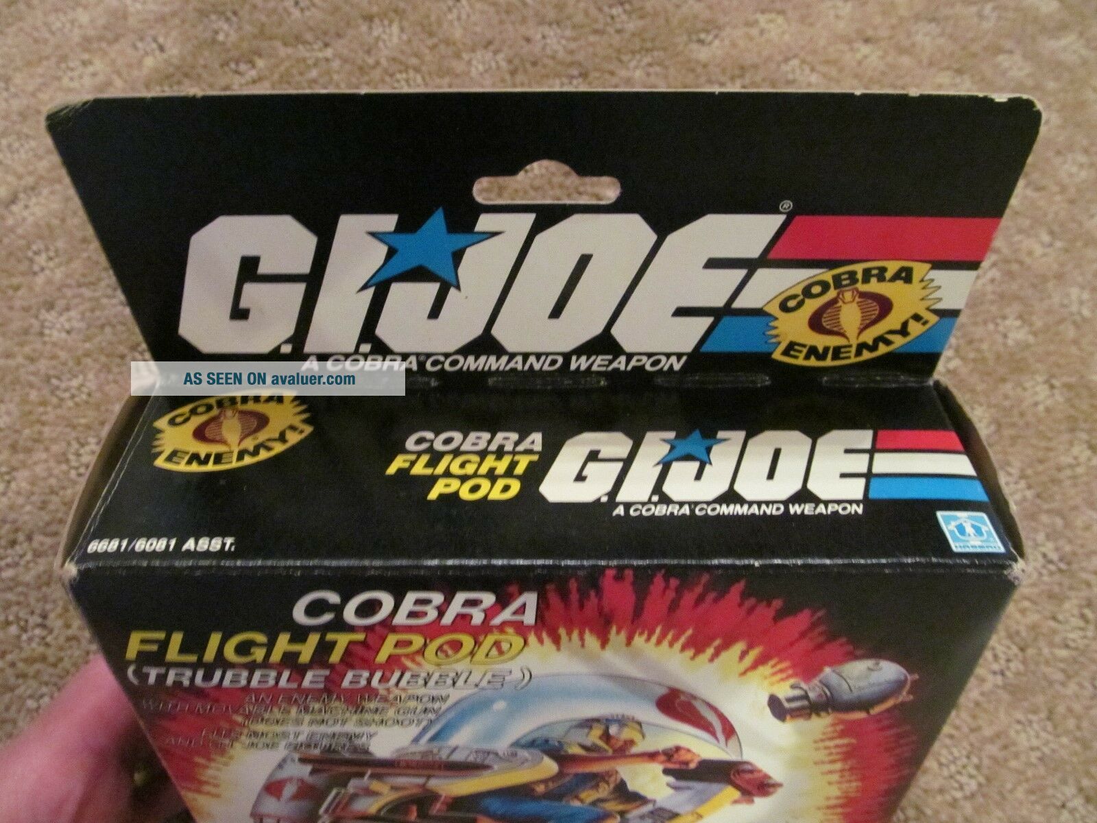 Vintage 1983 GI JOE COBRA FLIGHT POD (Trouble Bubble) BOX And ...