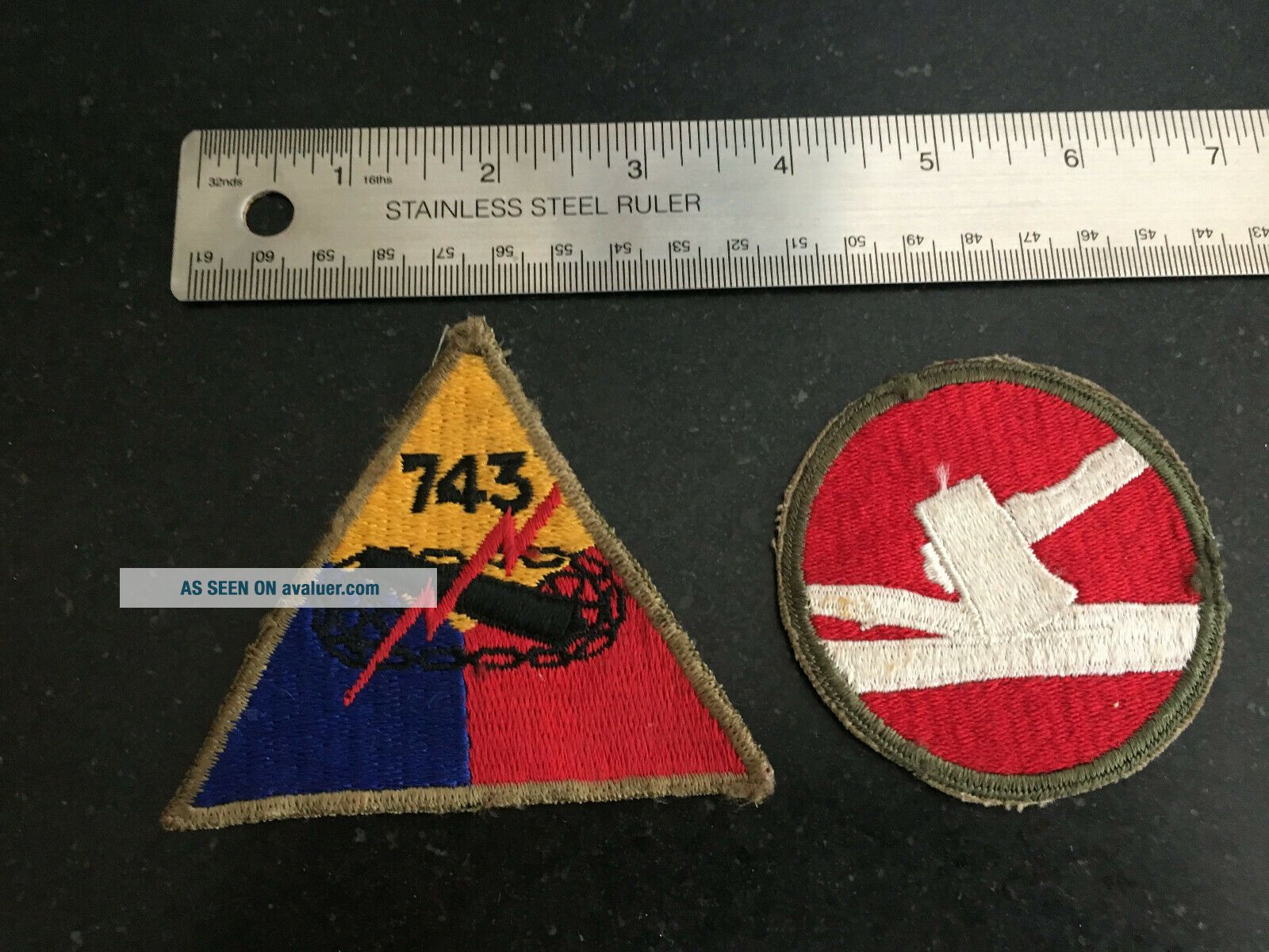 TWO VINTAGE WORLD WAR II WW II DIVISIONS PATCHES FROM OWNER - U. S ...