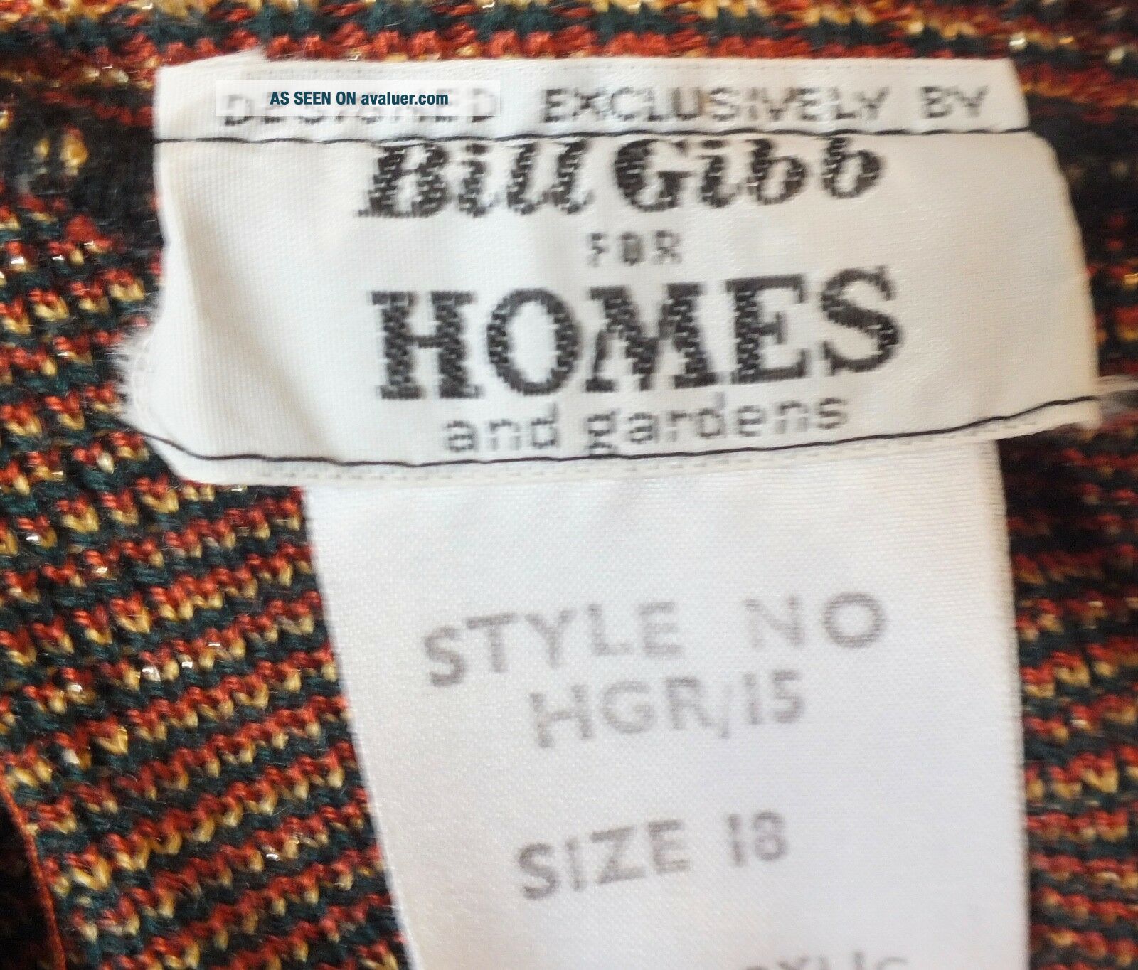 BILL GIBB VINTAGE KNITTED SKIRT UK Size16 Rusty Reds/Greys/Black/Gold ...