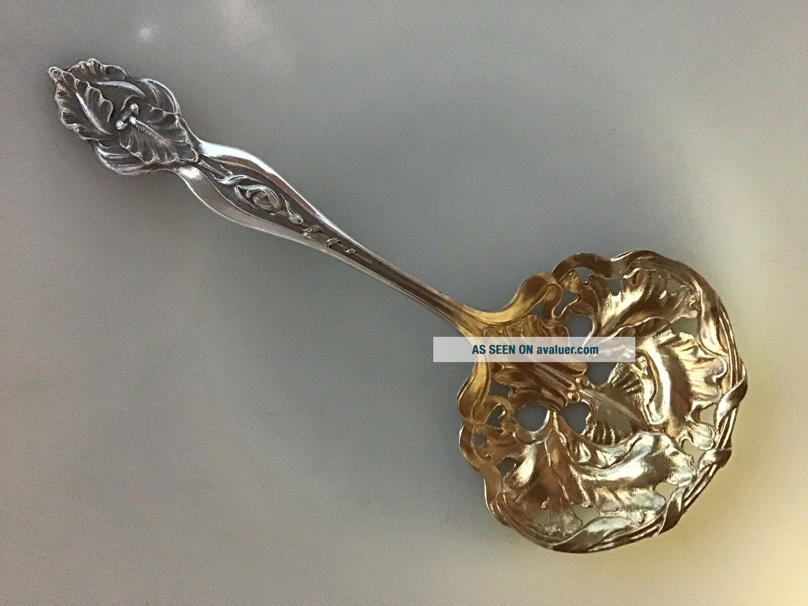 Shiebler Sterling Silver Fiorito Iris Bon Nut Candy Serving Spoon NO ...