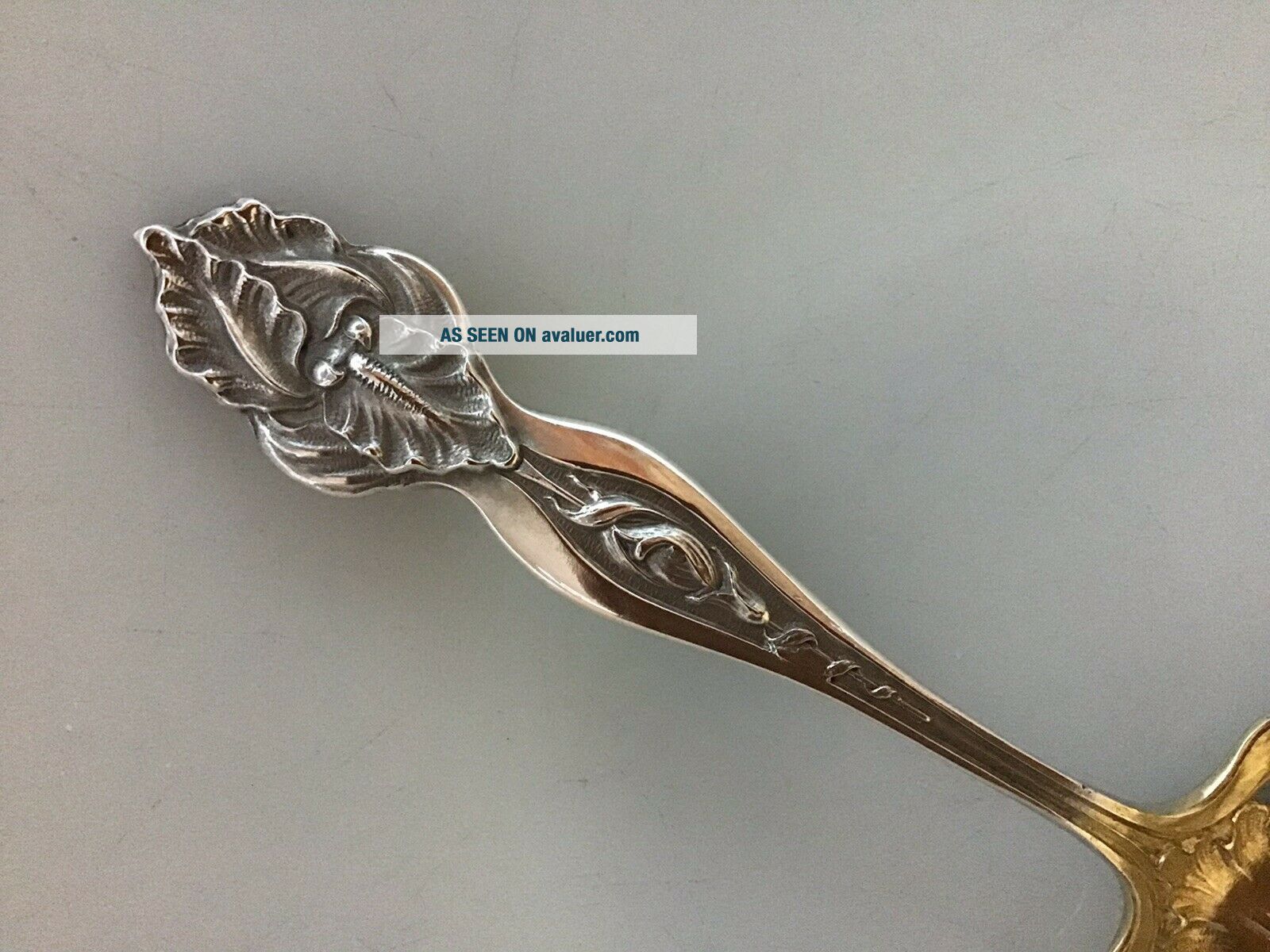 Shiebler Sterling Silver Fiorito Iris Bon Nut Candy Serving Spoon NO ...