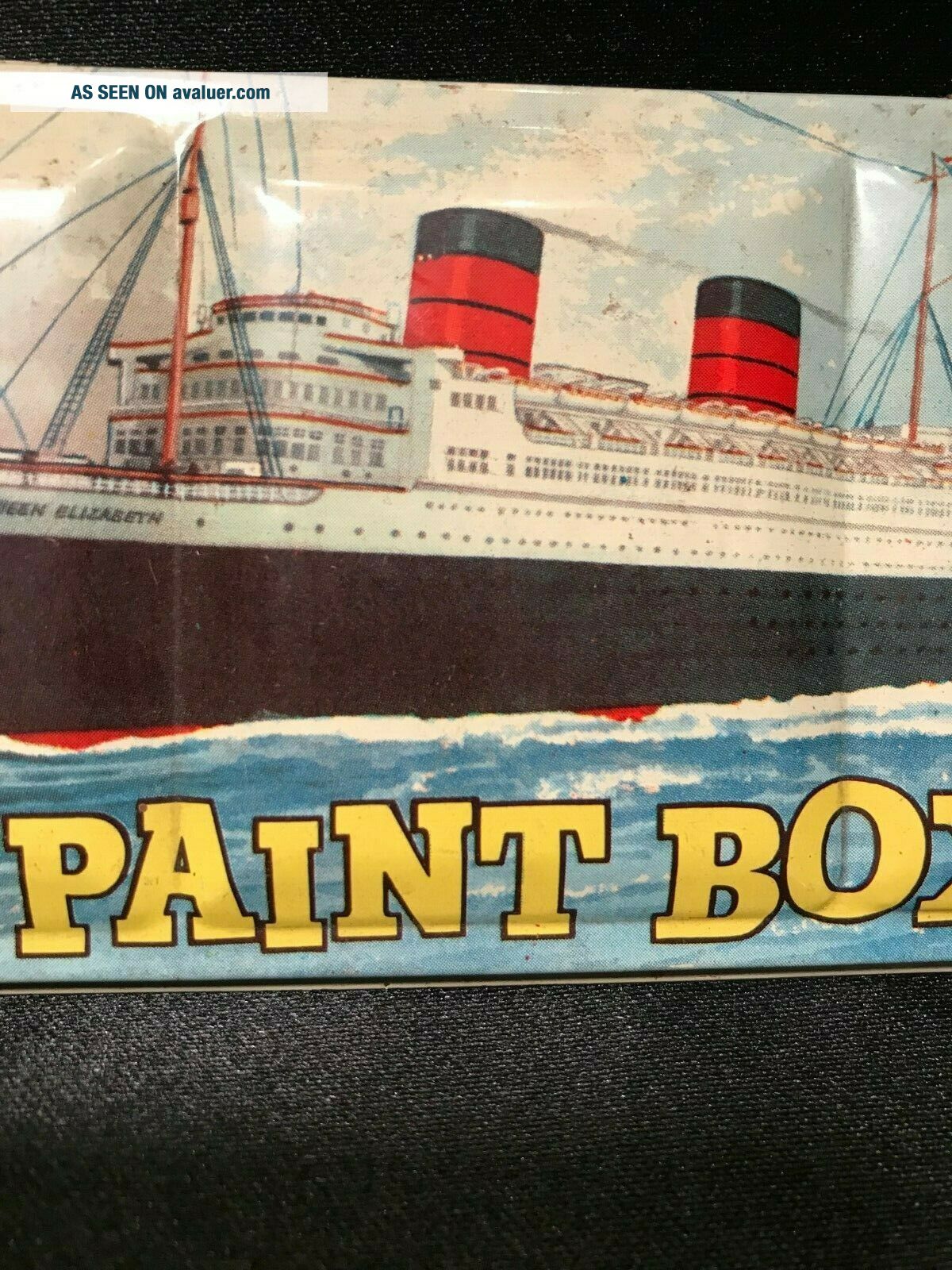 Vintage Collectible Paint Tin With Cruise Ship Tin Only No Paint | #758699