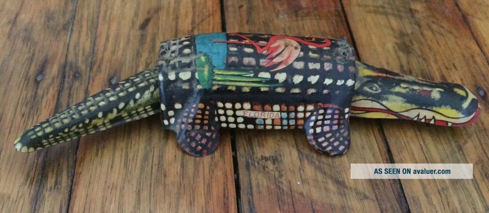 VINTAGE JAPANESE TIN LITHO ALLIGATOR TOY MOVING HEAD TAIL PENNY TOY ...