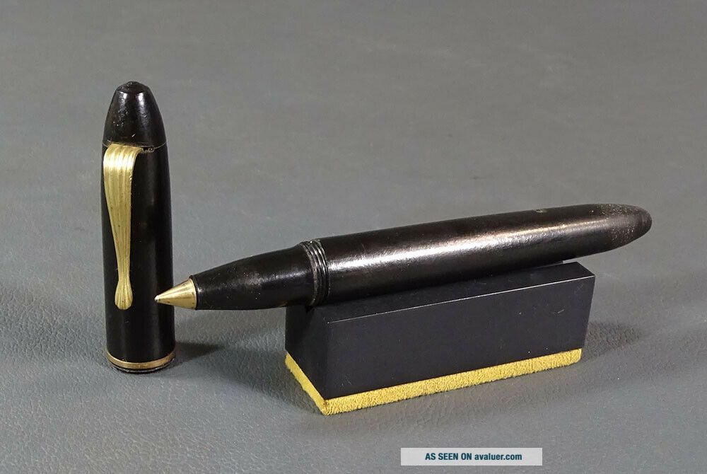 RARE WWII GERMAN SOLDIER ARMY BLACK BAKELITE BALLPOINT PEN BRASS ...