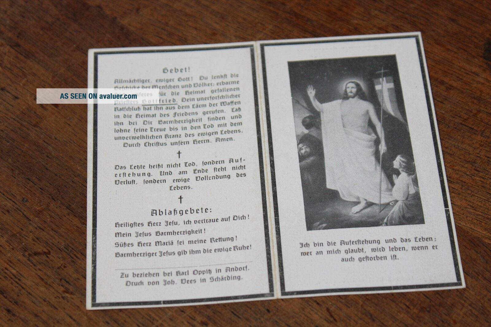 WWII Era German Death Card Priest Died In Kiev Ukraine | #778468