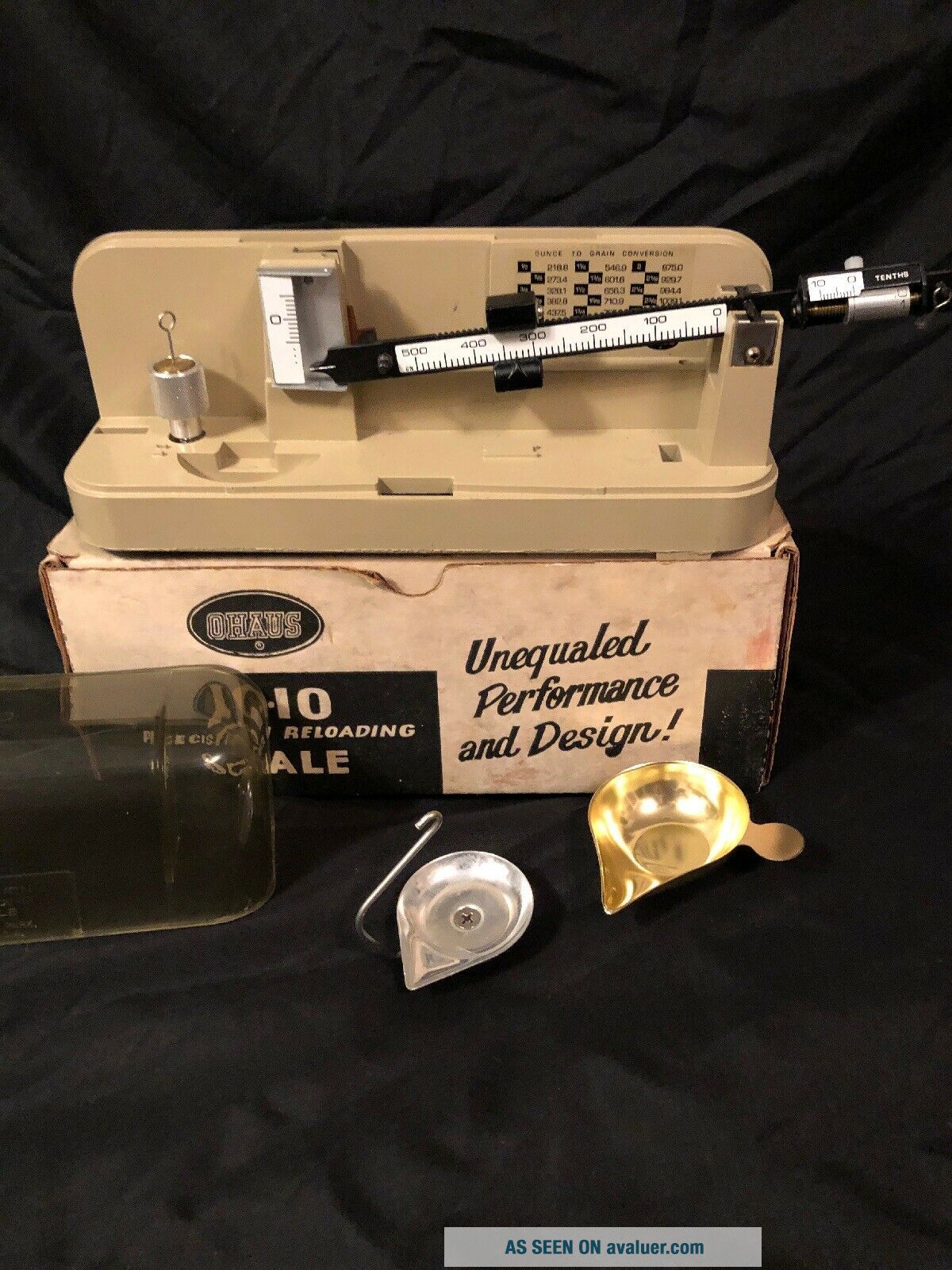 Vintage Ohaus 10 - 10 Precision Reloading Powder Scale RCBS 10 - 10 ...