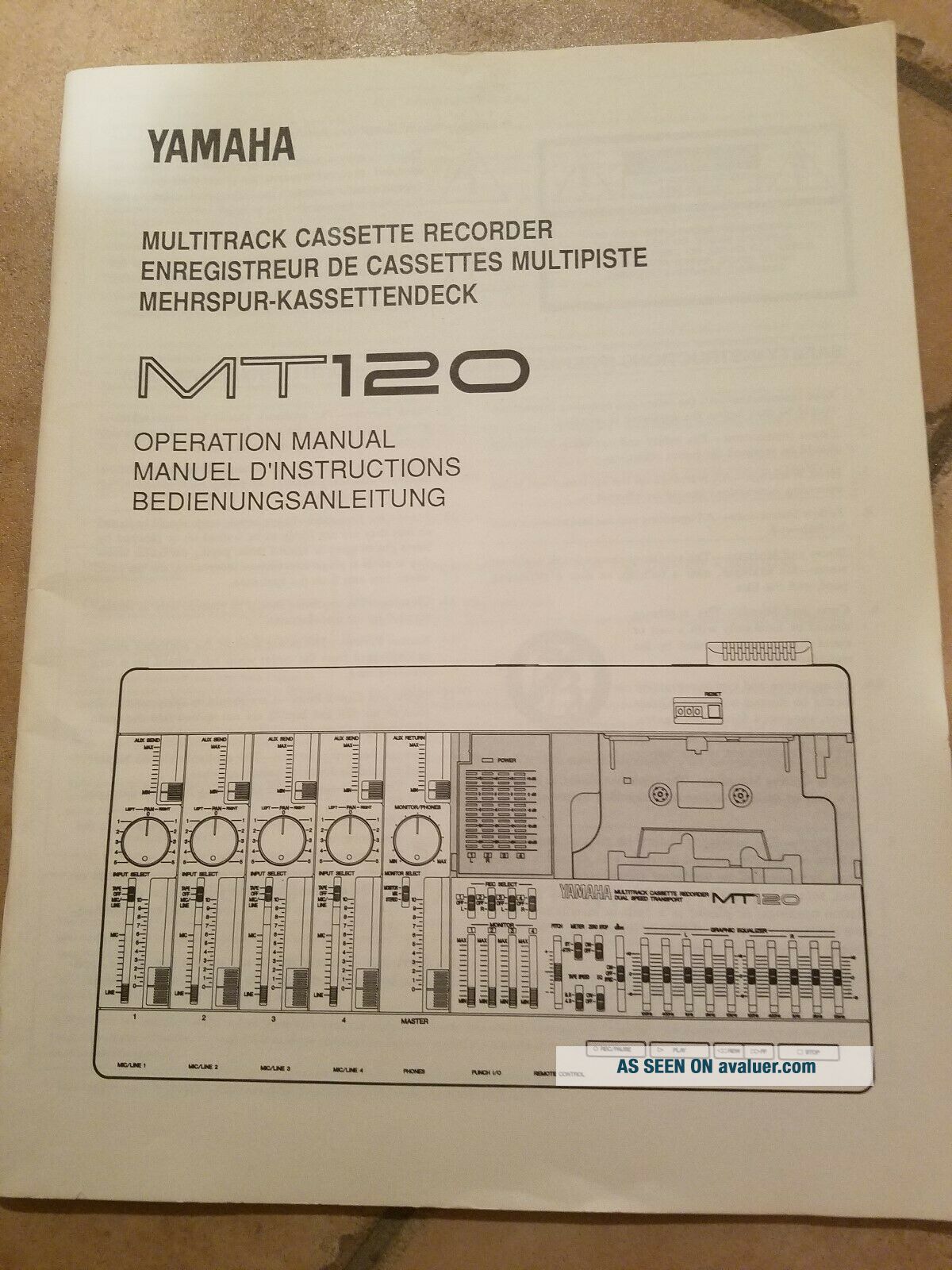 Vtg Analog 90’s Yamaha MT120 Multitrack/4Track Cassette Tape Recorder ...