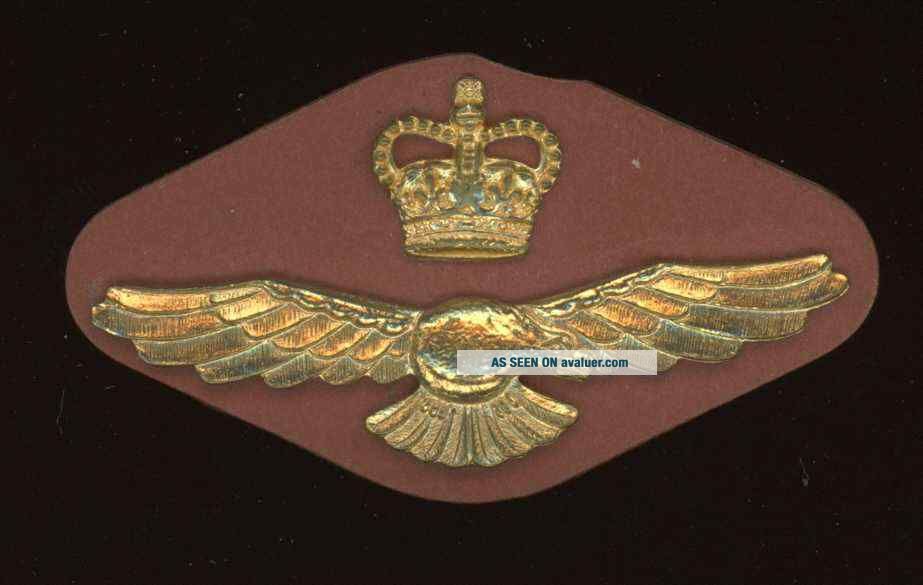 ROYAL CANADIAN AIR FORCE RCAF POST WW2 GILT EAGLE CAP BADGE BREADNER ...