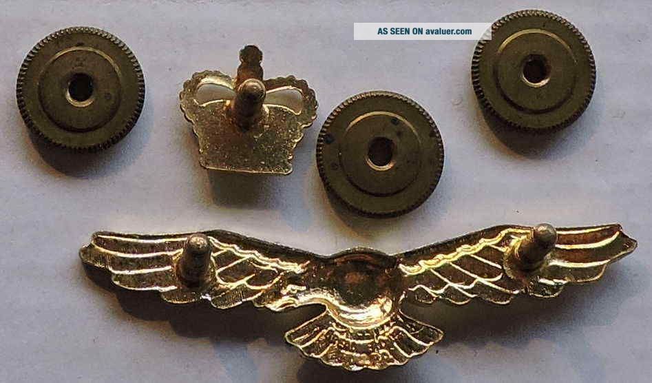 ROYAL CANADIAN AIR FORCE RCAF POST WW2 GILT EAGLE CAP BADGE BREADNER ...