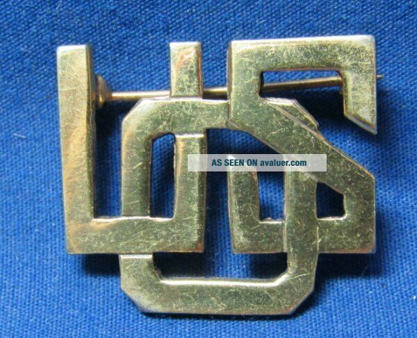 WWII Sterling USO United Service Organization Pin | #805302