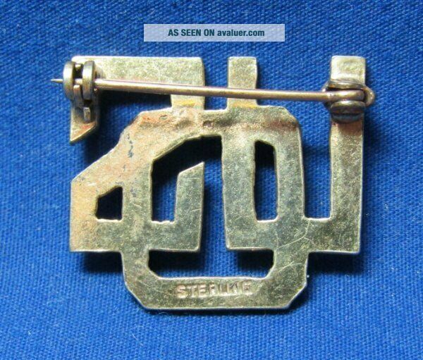 WWII Sterling USO United Service Organization Pin | #805302
