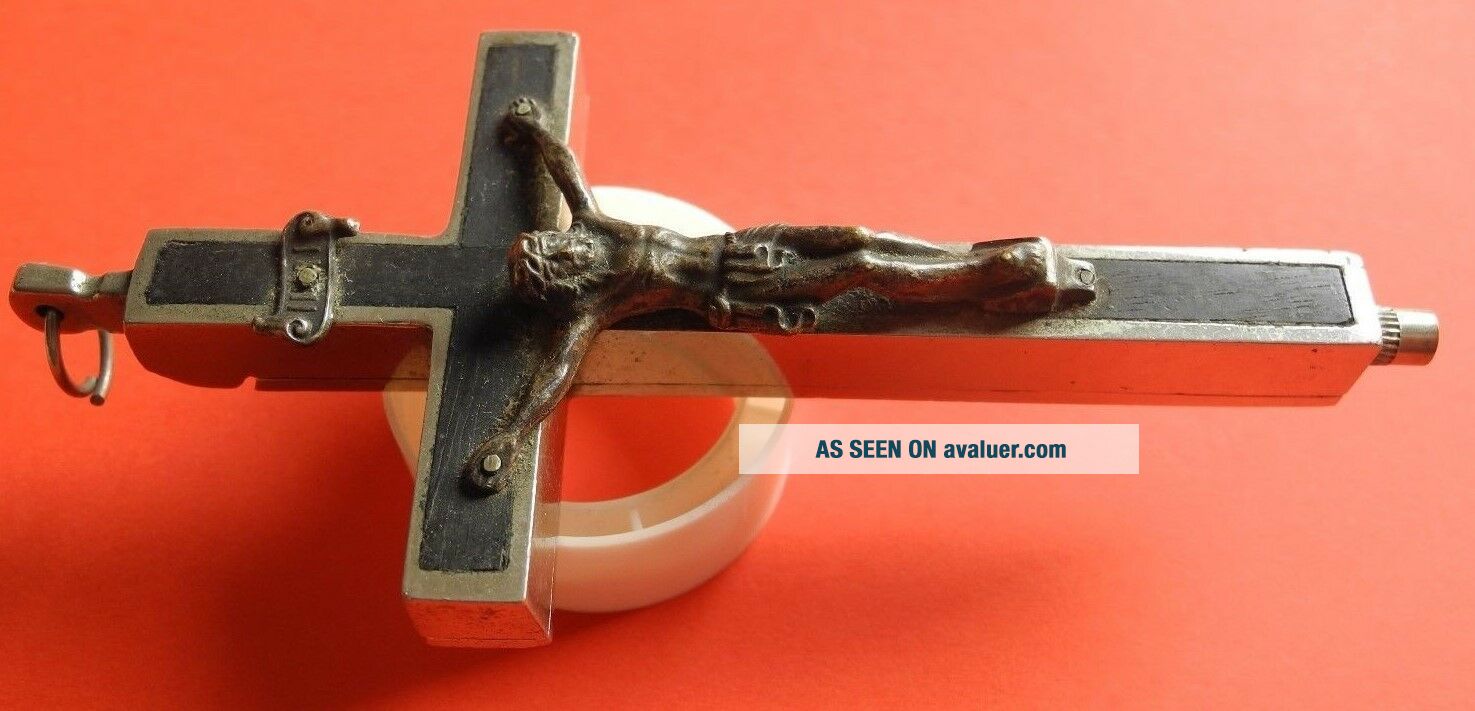 Catolic Relic Relics Reliquary ANTIQUE HOLY CROSS CRUCIFIX CHRIST ...