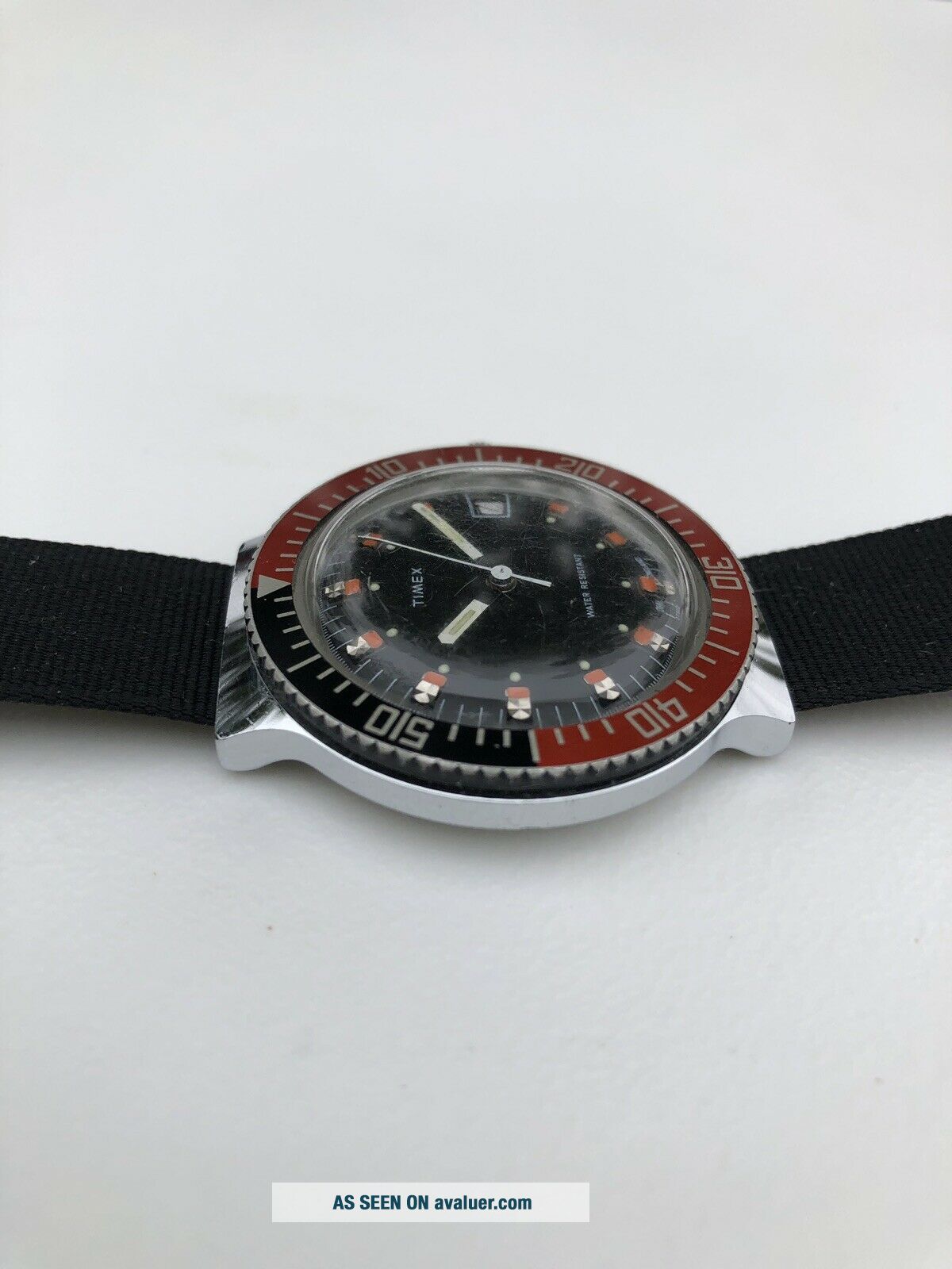 Vintage Rare 1980 Timex Coke Bezel Men ' S Divers Watch England | #809409