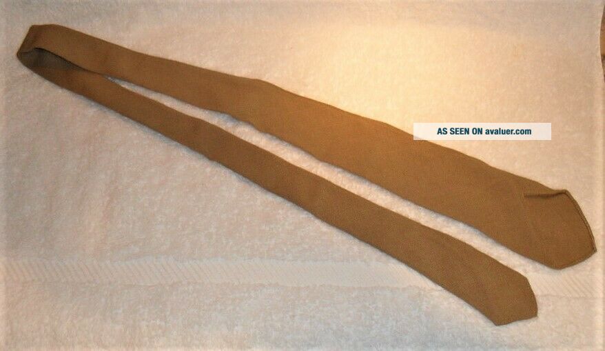 WW2 US ARMY 1940 ' S WOOL KHAKI UNIFORM NECK TIE | #809791