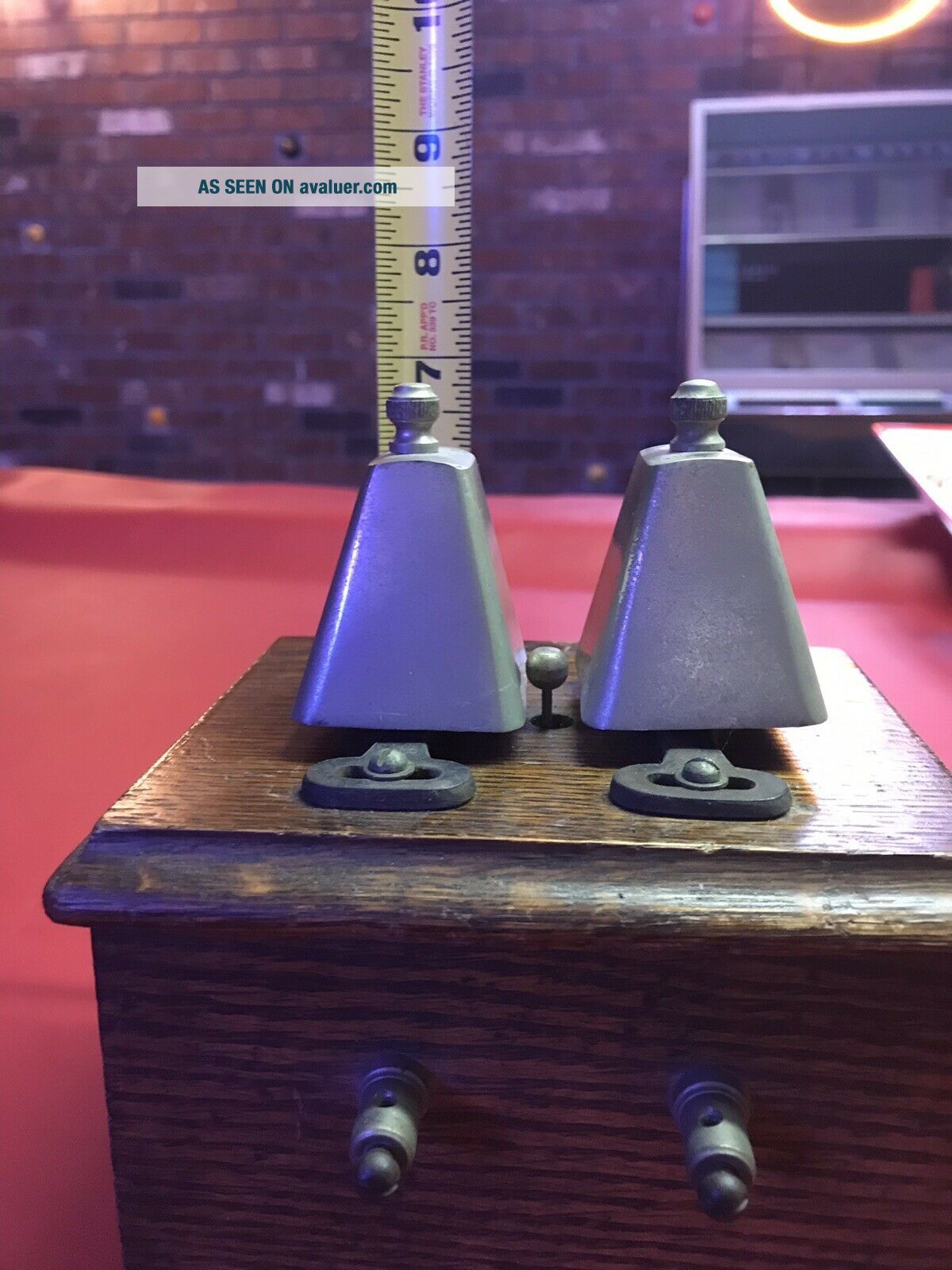 Vintage Cow Bell Ringer Wooden Box | #819139