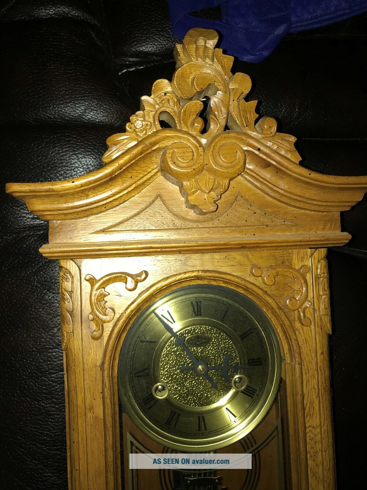 Vintage D & A Key Wind Wall Clock Solid OAK 29 " Tall RARE HTF GREAT ...