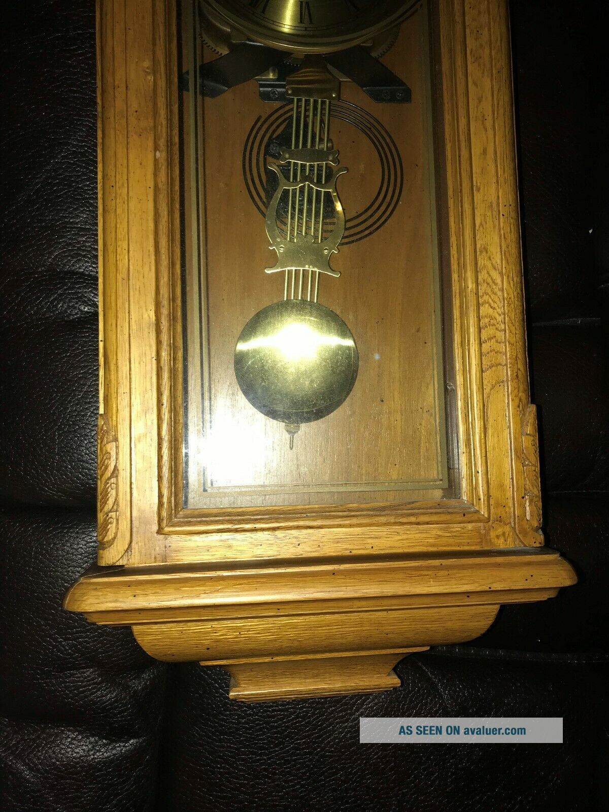 Vintage D & A Key Wind Wall Clock Solid OAK 29 " Tall RARE HTF GREAT ...
