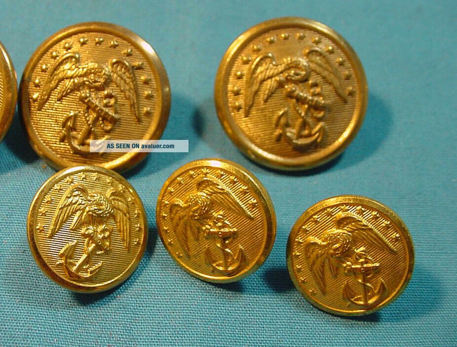 WWII US MARINE CORPS DRESS BLUES UNIFORM BUTTONS USMC | #822295