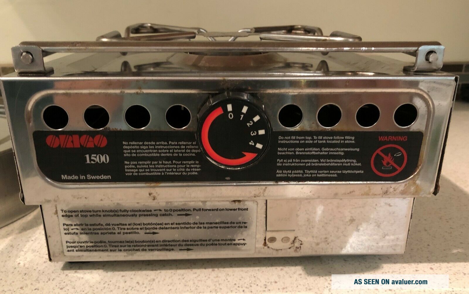 Vintage ORIGO 1500 Non Pressurized Alcohol Stove One Burner Sweden ...