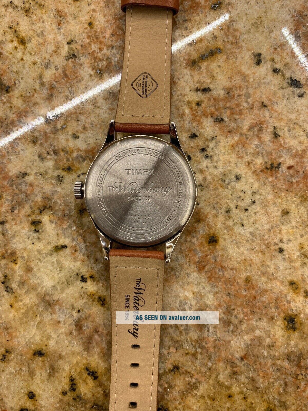 Rare TIMEX Red Wing Heritage Boot Leather 40mm Waterbury Watch ...