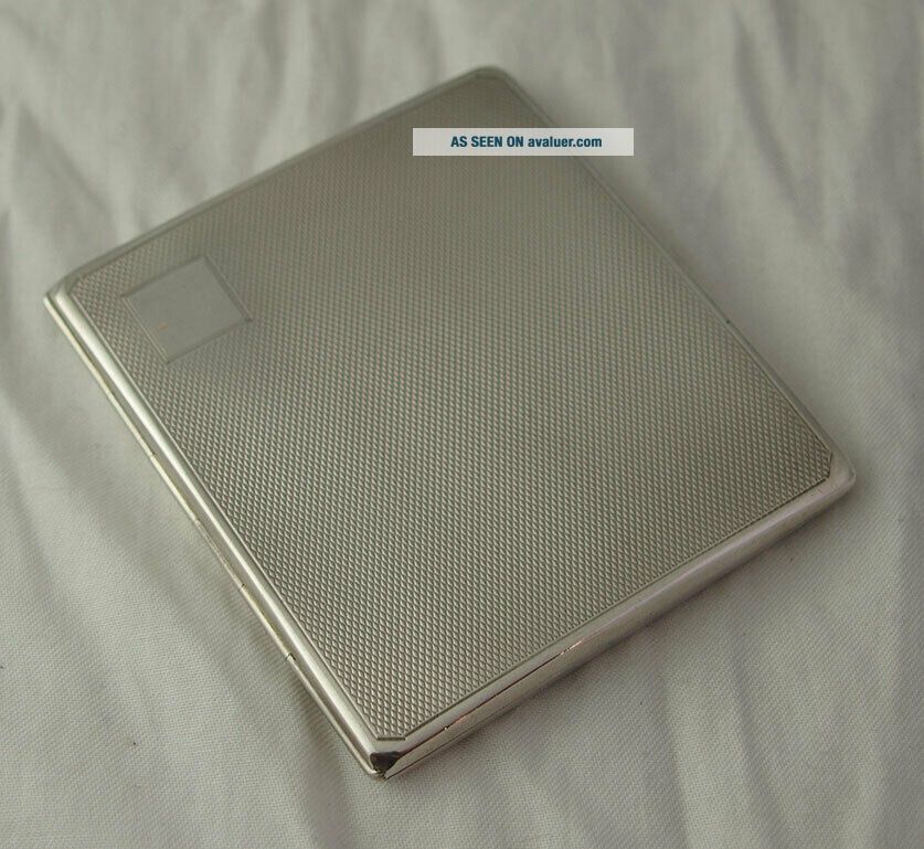 Elegant Art Deco Solid Silver Cigarette Case - 97g - Birm. 1934 | #847362