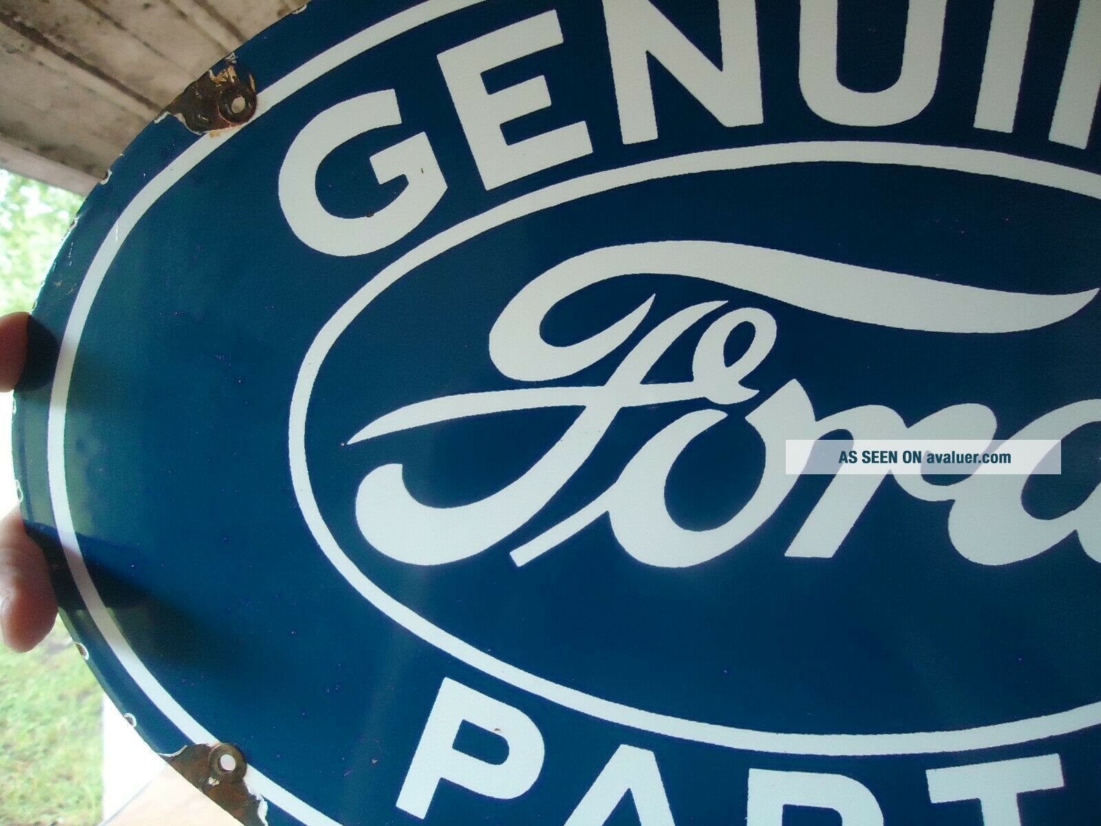 VINTAGE FORD PARTS FORD MOTOR COMPANY DEALERSHIP PORCELAIN SIGN | #853069