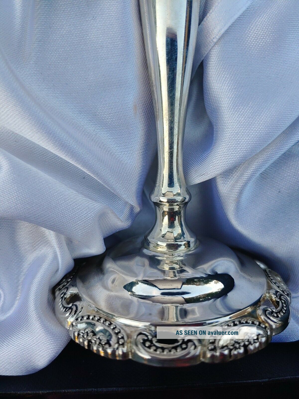 Wallace Baroque Sterling Silver Flute Goblets With Case | #853072