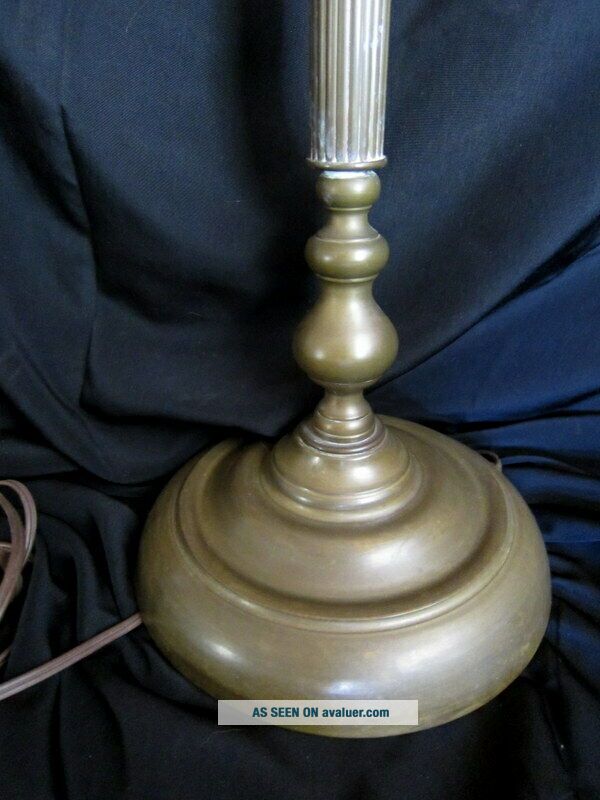 VINTAGE UNIQUE HEAVY BRASS INDUSTRIAL DESK LAMP STAMP CITY OF LOS ...