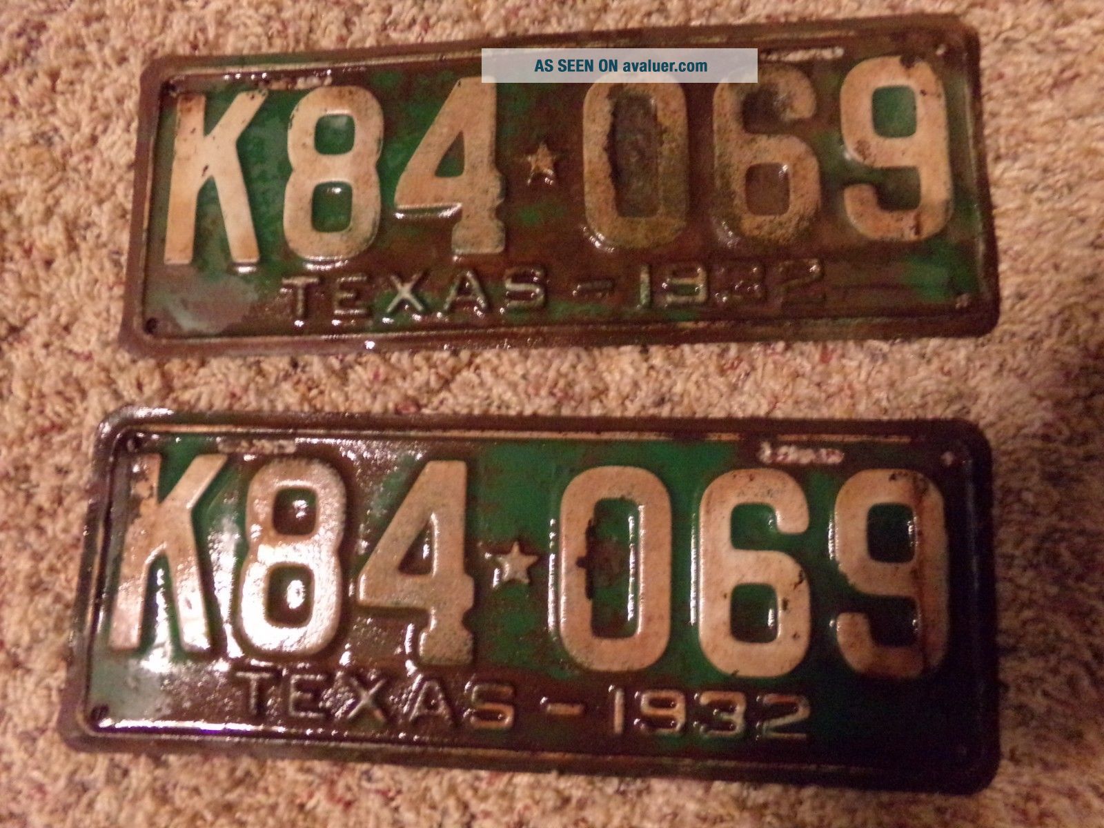 RARE 1932 VINTAGE TEXAS LICENSE PLATES | #853634