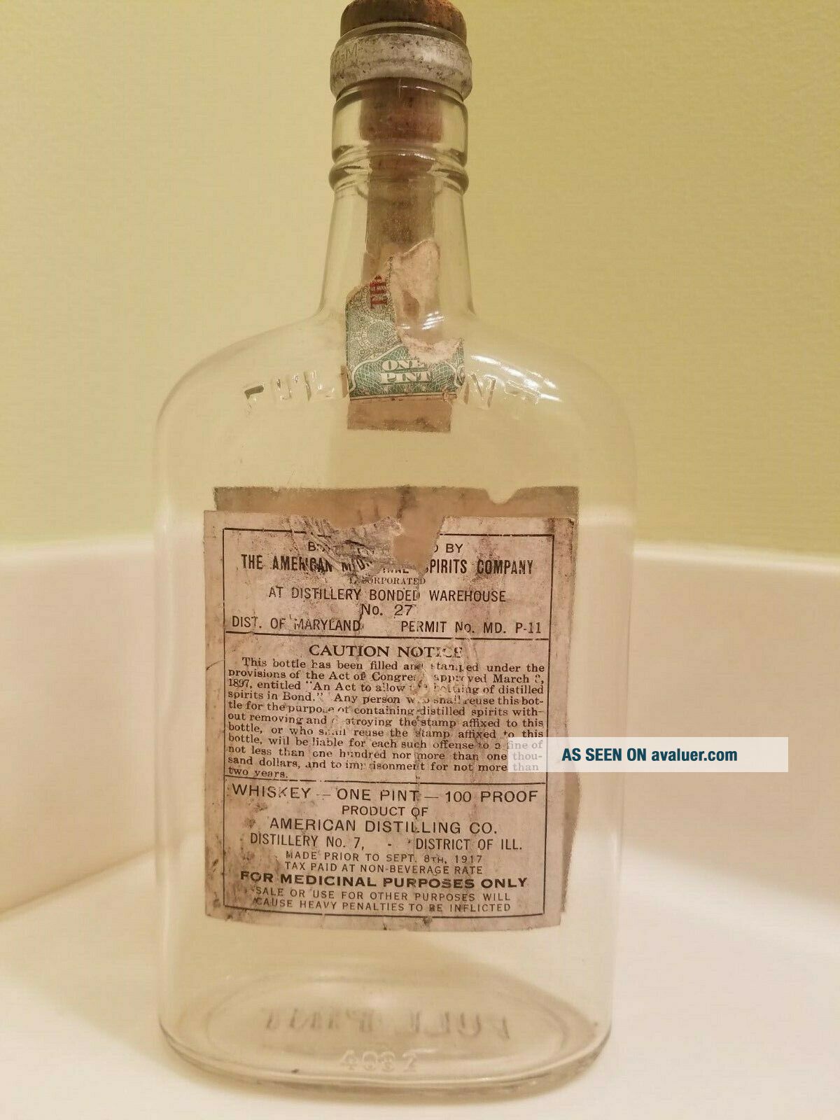 Vintage/Antique Whiskey Bourbon Bottle | #858147