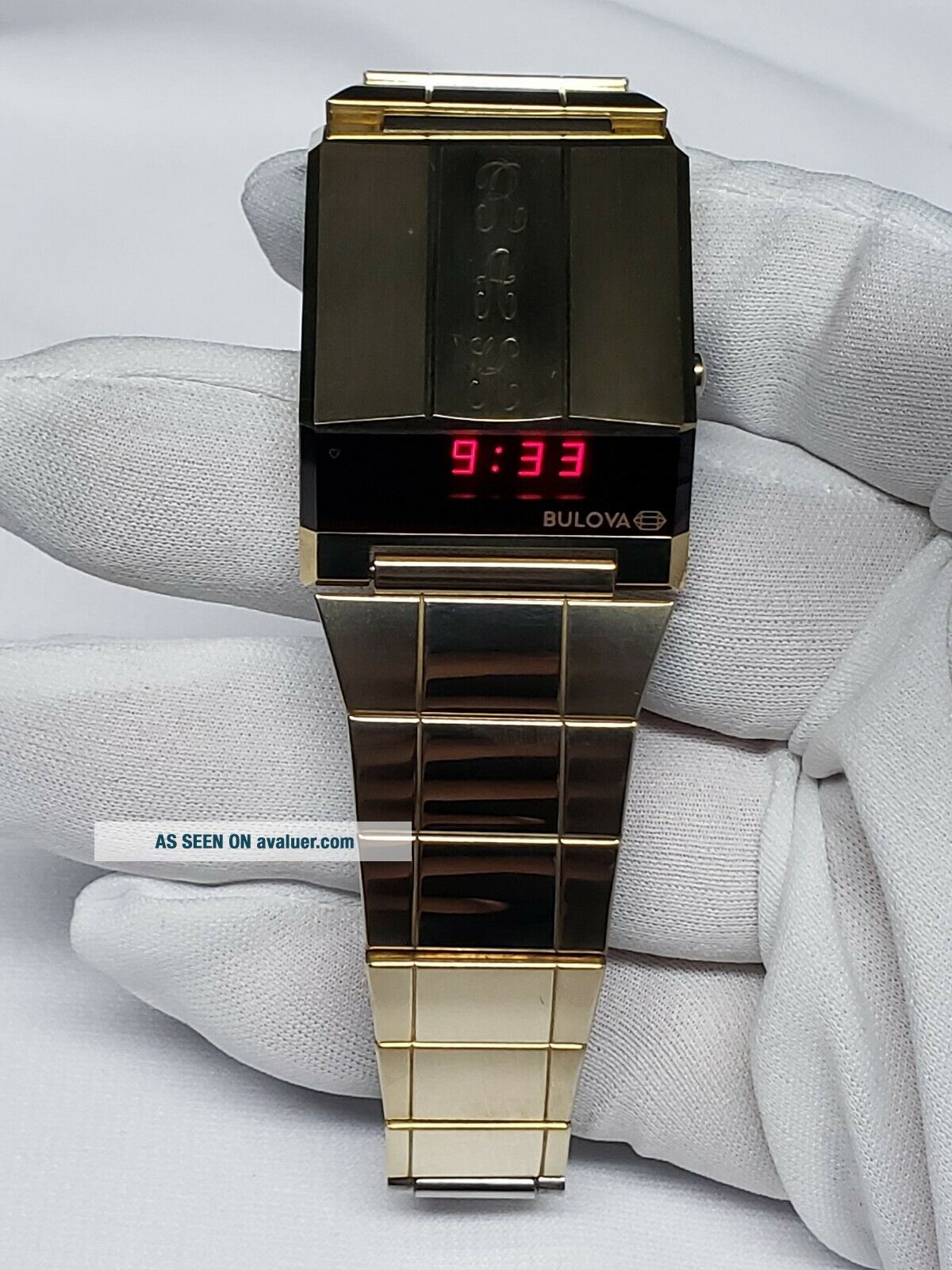 Vintage Bulova Computron LED Digital N6 Drive Watch. 10kt Rgp. | #860865