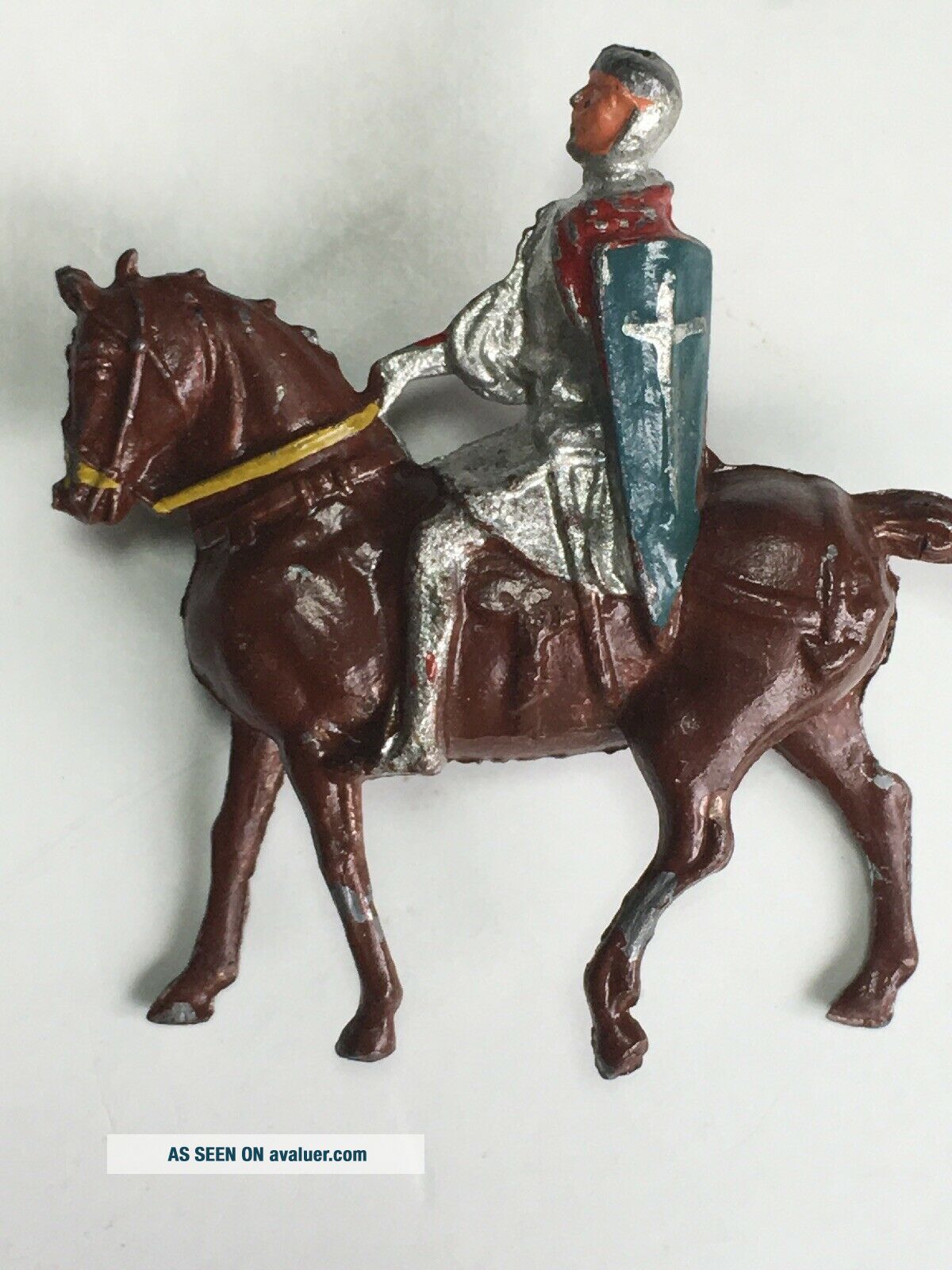 2x Vintage Britains Johilco Lead Mounted Medieval Knights Horse Toy ...