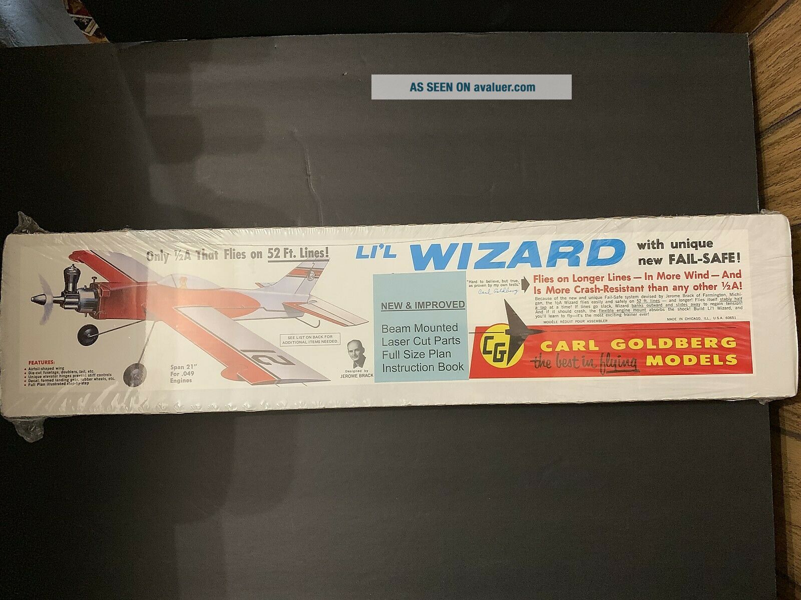 Vintage Carl Goldberg Li ' L Wizard Control Line Airplane Kit Lil | #862009
