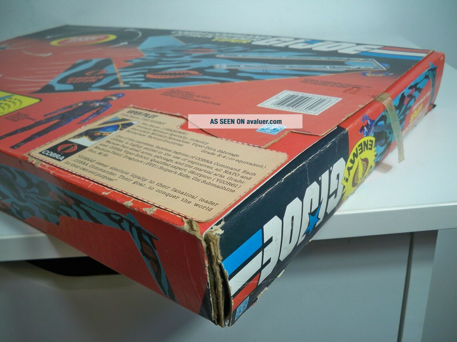 K1905762 VIPER ATTACK GLIDER W BOX & FIGURE 100 COMPLETE 1983 GI JOE ...