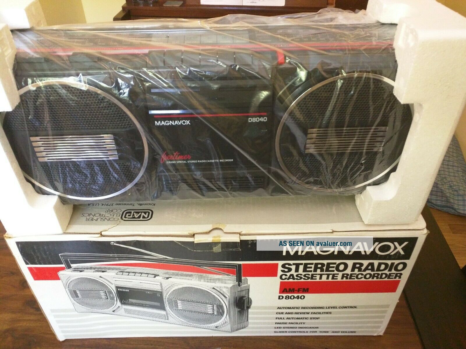 MAGNAVOX Freetimer D8040 Vintage Stereo Radio Cassette Boombox - OPEN ...